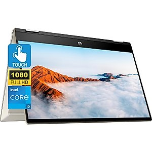 HP Pavilion x360 2-in-1 Convertible Laptop, 14" FHD Touchscreen, Intel Core i5-1135G7, 8GB RAM, 256GB SSD, College & Business Notebook, Fingerprint Reader, Webcam, Win 11 H, Bundle with JAWFOAL