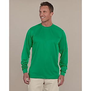 Augusta Sportswear Wicking Long Sleeve Sun Protection Athletic Shirt for Running, Hiking, Fishing, and Outdoor Activities, Kelly, Medium