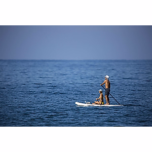 TOWER Inflatable 10’4” Stand Up Paddle Board - (6 Inches Thick) - Universal SUP Wide Stance - Premium SUP Bundle (Pump & Adjustable Paddle Included) - Non-Slip Deck (Adventurer 2-10'4")
