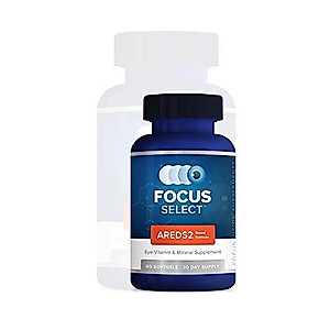Focus Select® AREDS2 Based Eye Vitamin-Mineral Supplement - AREDS2 Based Supplement for Eyes (60 ct. 30 Day Supply) - AREDS2 Based Low Zinc Formula - Eye Vision Supplement and Vitamin