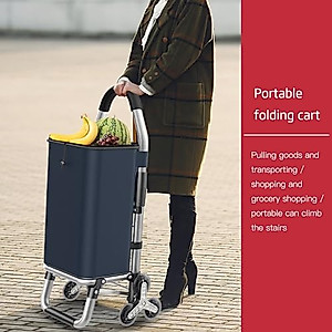 PIPRE Shopping carts Folding Grocery Cart 3 Wheels Heavy Duty Shopping Hand Truck Made for Condos Apartments,40 inch Handle Height, 22" x 12" x 40", Checkerboard Motif