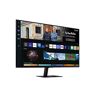 Samsung 32" M50B Series FHD Smart Monitor w/Streaming TV, 4ms, 60Hz, HDMI, HDR10, Watch Netflix, YouTube and More, Slimfit Camera, IoT Hub, Mobile Connectivity, 2022, LS32BM502ENXGO, Black (Renewed)