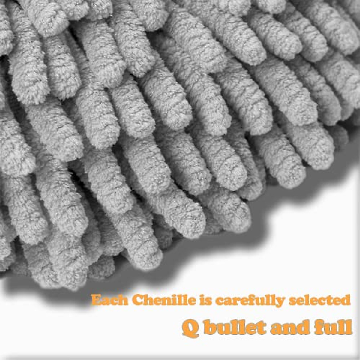 sisiten Chenille Hand Towels for Bathroom 、Kitchen and Bedroom |Hanging Hand Drying Towel with Button Loop | Funny Hedgehog Hand Towel | 4 Packs