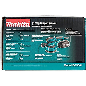 Makita BO5041 5" Random Orbit Sander, Variable Speed
