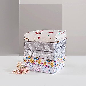 Twin Sheet Set 3PC Printed Pink Flower Pattern Cooling 1800 Microfiber with Deep Pocket, Soft, Breathable, Hypoallergenic, Wrinkle Free, Single Bedding for Kids, College Dorm, Hospital - (Rose Floral)