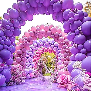 PartyWoo Purple Balloons, 120 pcs 5 Inch Pearl Purple Balloons, Latex Balloons for Balloon Garland Balloon Arch as Party Decorations, Birthday Decorations, Wedding Decorations, Baby Shower Decorations