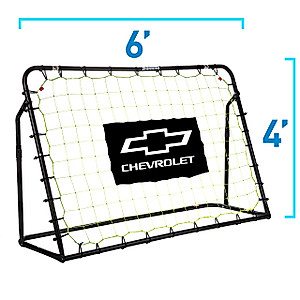 Franklin Sports Soccer Rebound Net - Training Soccer Net - Perfect for Backyard Soccer Practice - Portable 6'x4' Net with Steel Frame - Black