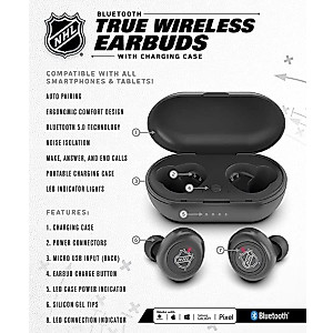 NHL Montreal Canadiens True Wireless Earbuds, Team Color