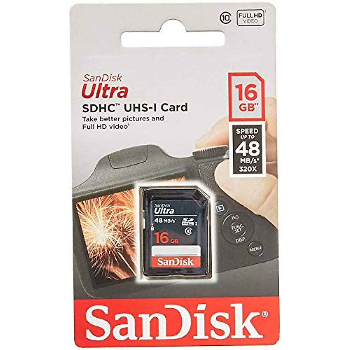 5 Pack - SanDisk Ultra 16GB SD SDHC Memory Flash Card UHS-I Class 10 Read Speed up to 48MB/s 320X SDSDUNB-016G-GN3IN Wholesale Lot + (5 Cases)