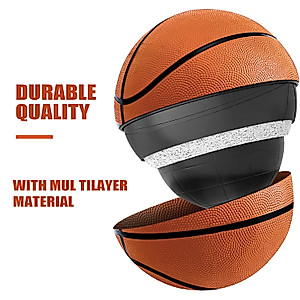 Sawowkuya 6 Pack Basketballs Official Size 7, Outdoor Basketball 29.5" for Men and Women, Indoor Basket Ball with Pump, Rubber Basketball Ball for Adult, Teen and Youth