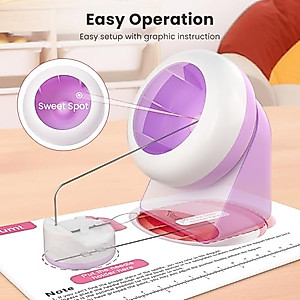 Tilhumt Clay Bead Spinner, Electric Bead Spinner for Jewelry Making, Friendship Bracelets Maker with Needle and Elastic String, Gift for Girls, Patent Design, Purple (Beads Not Included)