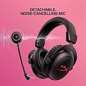 HyperX Cloud II Core Wireless - Gaming Headset for PC, DTS Headphone:X Spatial Audio, Memory Foam Ear Pads, Black