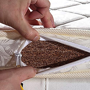 WJH Tri-Folding Mattress, Thicken Tatami Floor Mat Washable Reversible Sleeping Pad Protector-Golden 100x200x5cm(39x79x2inch)