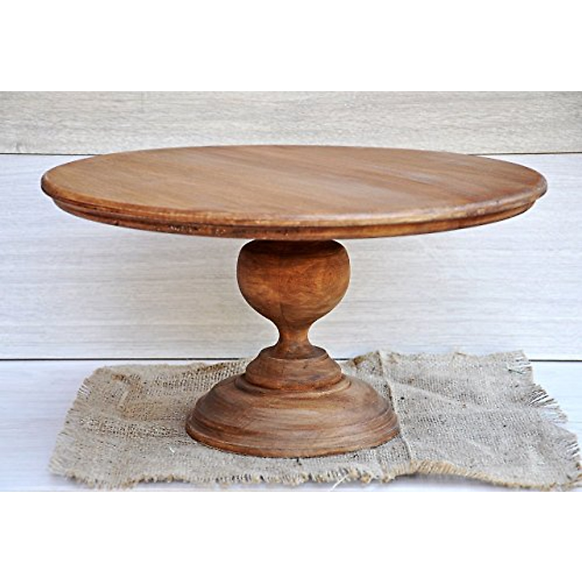 14 inch Wood cake stand Wedding cake display Rustic cupcake holder Donuts pedestal Barn table decoration for birthdays, baby showers