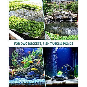 Pawfly Aquarium Air Stone Bubbler 2 Inch Ball-Shape Bubble Release Tool Oxygen Diffuser for Air Pumps Fish Tanks Buckets Ponds and DWC Reservoirs, 4 Pack