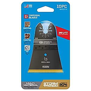 Imperial Blades IBOAT337-10 One Fit 2-1/2" Storm Titanium Wood & Nails Blade, 10PC, Multi