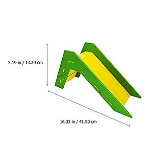 TEHAUX 2 in 1 Parrots Slide Training Bird Toys and Crawling Ladder Parrot Educational Toys Bird Skill Training Slide Ladder Parrot Trick Training Sliding Prop