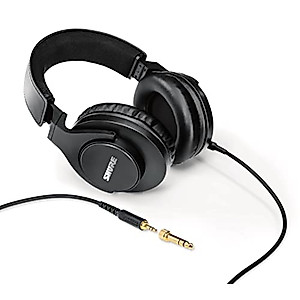 Shure SRH440A Over-Ear Wired Headphones for Monitoring & Recording, Professional Studio Grade, Enhanced Frequency Response, Work with All Audio Devices, Adjustable & Collapsible Design - 2022 Version