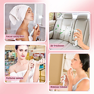 SelfTek 15 Pack Spritzer Bottle, 10ml Mini Portable Mist Empty Spray Bottle Perfume Travel Refillable Spray Bottles with 15 Funnels