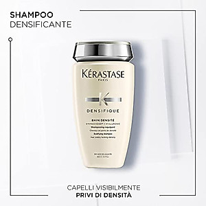 KERASTASE Densifique Densité Shampoo | Thickening & Strengthening Shampoo | Removes Build-Up & Adds Shine | With Hyaluronic Acid | For Fine, Thin & Thinning Hair | 8.5 Fl Oz