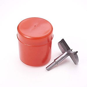 Auniwaig Forstner Drill Bits, 75mm Dia Wood Hole Saw, Auger Opener Cemented Carbide, 80mm Length Woodworking Hinge Hole Drilling Boring Bit Cutter, Hex Shank, Gray, 1 Pcs