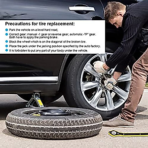 AUTOINS Scissor Jack Set- 3 Ton (6614 lbs) Car Jack Kit Auto - Smart Mechanism with Hand Crank/Wrench/Lug Wrench Thickened Base for Car SUV MPV