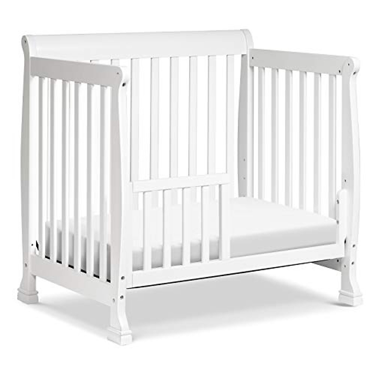 DaVinci Kalani 4-in-1 Convertible Mini Crib in White | Greenguard Gold Certified