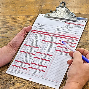Annual Vehicle Inspection Report (Shrinkwrapped Snap-Out Format, 3-Ply Carbonless, 8.5" x 11.75") with Label (2-Ply Vinyl with Mylar Laminate, 5" x 4") - 10-pk.
