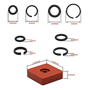 RURBRIN (5+5 Sets) 3/8" & 1/2" Impact Wrench Retainer Rings with O-ring, Fit For Electric/Pneumatic Wrench, Including Anvil Retaining Ring Install Tool
