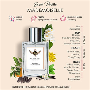 CA Perfume Impression of Mademoiselle For Women Fragrance Dupes Eau de Parfum Spray 1.7 Fl Oz/50ml-X1