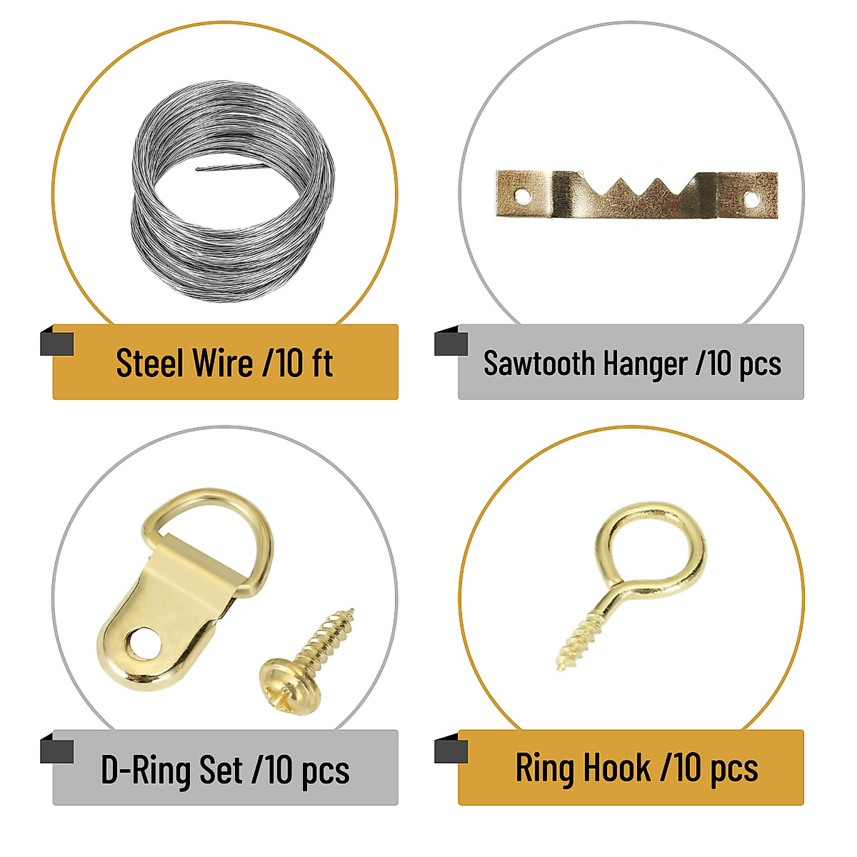 Mr. Pen- Picture Hanging Kit, 220pc, Picture Hangers, Nails for Hanging Pictures, Wall Hangers, Picture Hanging, Picture Hanging Hooks, Frame Hanging Hardware, Picture Hooks, Wall Hanging Kit