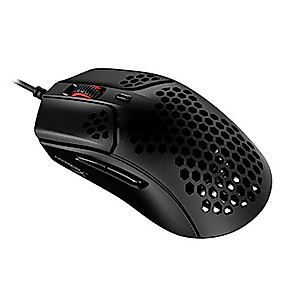 HyperX Pulsefire Haste – Gaming Mouse, Ultra-Lightweight, 59g, Honeycomb Shell, Hex Design, RGB, HyperFlex USB Cable, Up to 16000 DPI, 6 Programmable Buttons,Black