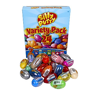 Crayola Silly Putty Bulk Variety Pack, Sensory Putty, Fidget Toys For Kids, Gifts, 24 Eggs [Amazon Exclusive]