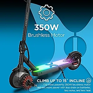 Hover-1 Jive Electric Scooter 16 MPH, 8 Mile Range, 5HR Charge, LCD Display, 8.5 Inch High Grip Tires, 264LB Max Weight, Cert Tested, For Kids, Teens, Adults, Black