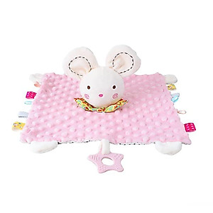 LovesMe - Adorable Lovey Security Blankets for Babies (Pink Mouse)
