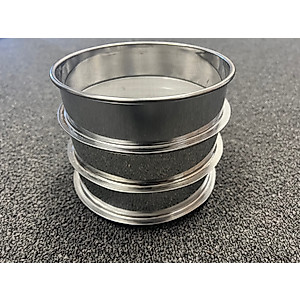 E-ONSALE Aluminum Herbal Pollen Set of 3 Screen Size Stackable Sifter 120, 160, 220 Micron Hash Extractor Sifter Shaker (120M + 160M +220M)