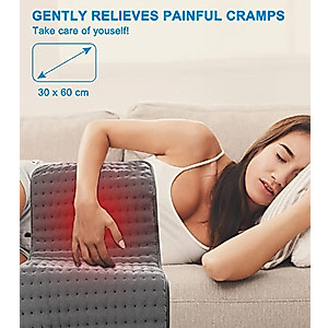 Heating Pads 12X24 INCH OCSOSO Heating Pad with Automatic Shut-Off 10 Temperature Levels, Fast Heating Technology Electric Heat Pad, Safe Heated Pads Electric for Back, Neck, Shoulder Pain Relief