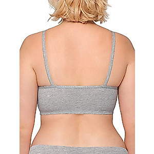 Fruit of the Loom Womens Spaghetti Strap Cotton Pull Over 3 Pack Sports Bra, Black/Heather Grey/Charcoal, 36
