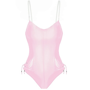 ZeroShop Playboy Bunny Costume Sexy, Bunny Accessories Ears Tail Headband Bodysuit for Halloween Girl Senpai Cosplay,Pink1,L