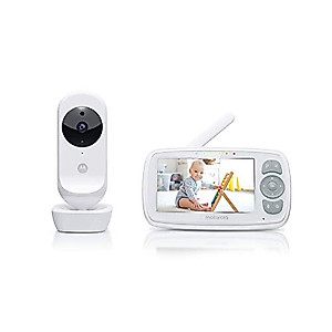 Motorola EASE34 Video Baby Monitor - 4.3-Inch Color Display Parent Unit, 2-Way Talk Audio, 5 Lullabies -Infrared Night Vision, Room Temperature Monitoring, Digital Zoom, 1000ft Long Range