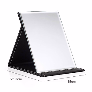 NAYSAYE 10x7 Inches Portable Folding Makeup Mirror Table Vanity Desk Travel Mirror with Stand Tabletop Desktop Mirror