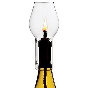 Glass Wine Candle Chimney, Set of 2
