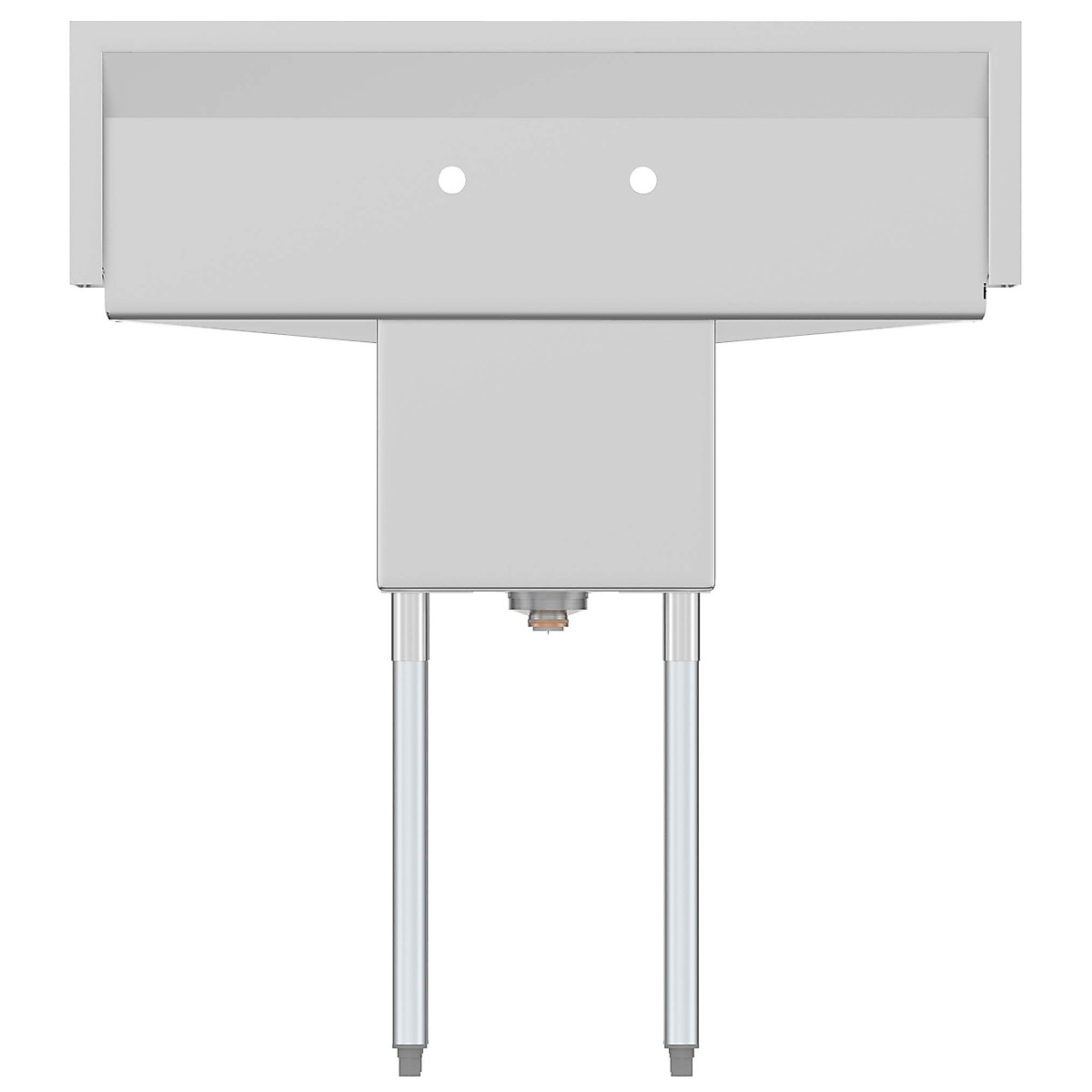 KoolMore 1 Compartment Stainless Steel NSF Commercial Kitchen Prep & Utility Sink with 2 Drainboards - Bowl Size 14" x 16" x 11", Silver