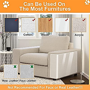 Jetczo Cat Scratch Furniture Protect, 8 Pack 17 x 12 inch Thicker Anti Scratch Furniture Protector, Heavy Duty Couch Protector from Cats