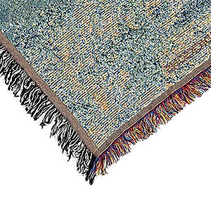 Dicksons Keep The Light on Lantern on Red 52 x 68 All Cotton Tapestry Throw Blanket