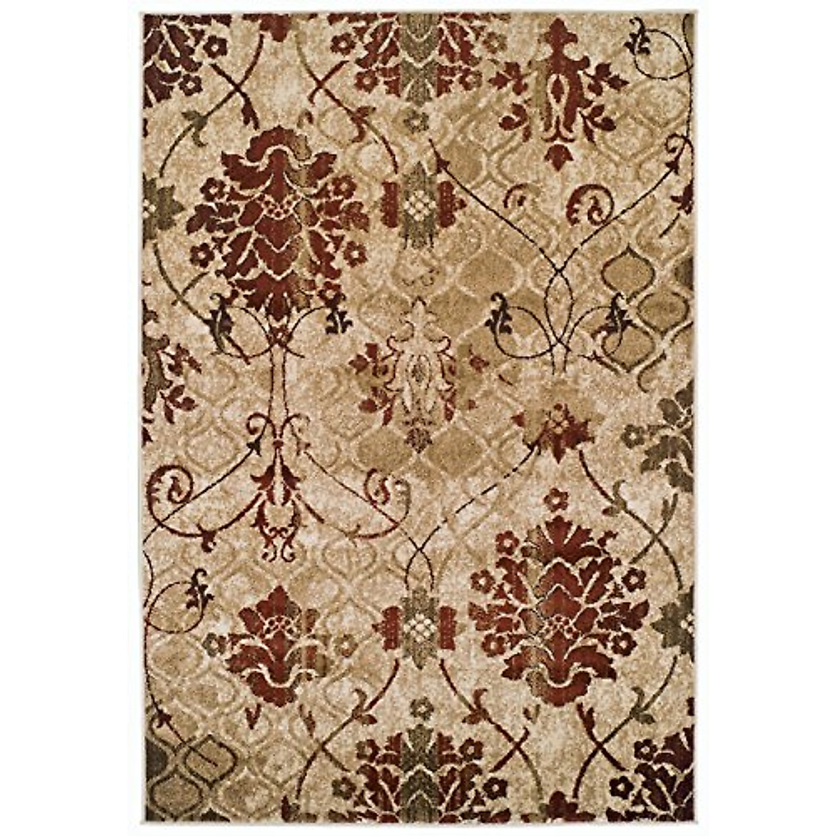 Premium Rugs Modern Distressed Soft Large Area Rugs for Bedroom, Indoor/Outdoor Rug, Dining & Living Room, Stain Resistant, Pet Friendly, Lightweight, Waterproof & Easy to Clean (Red Large 8x11)