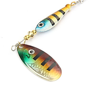 Fishing Lure Spinnerbait, Bass Trout Salmon Hard Metal Spinner Baits Kit with Tackle Boxes (Style A-5PCS)