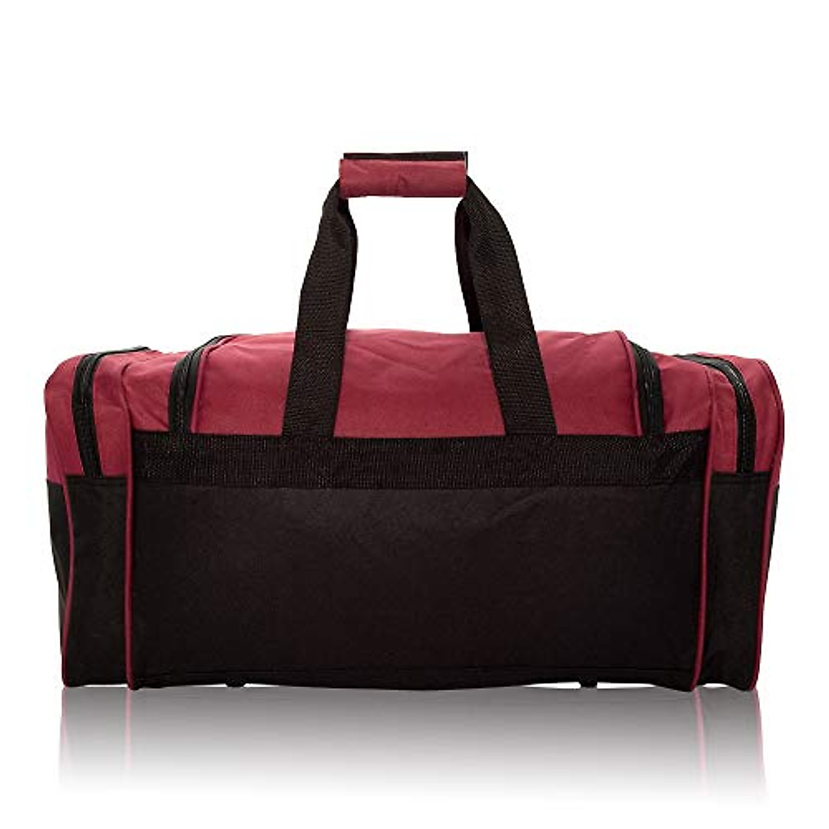 DALIX 21" Blank Sports Duffle Bag Gym Bag Travel Duffel with Adjustable Strap in Maroon