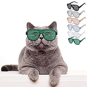 Funny Cat Glasses Dog Glasses Pet Glasses Puppy Glasses for Halloween Costume Photos Props Cosplay Shutters No Lens