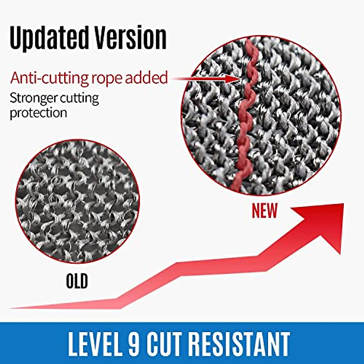 Schwer ANSI A9 Cut Resistant Glove, Food Grade Stainless Steel wire Mesh Metal Gloves, Knife Cutting Gloves for kitchen Mandoline Slicing Butcher Meat Cutting Oyster Shucking Fish Fillet（L, 1 PCS）